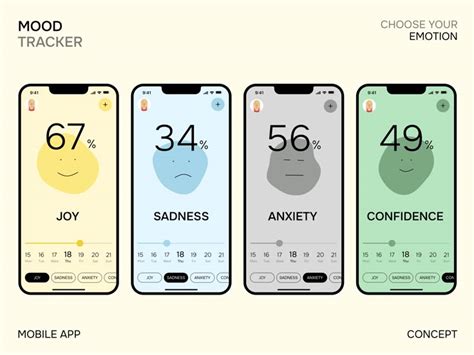 Mood Tracker Mobile App IOS Android Mobile App Design Inspiration