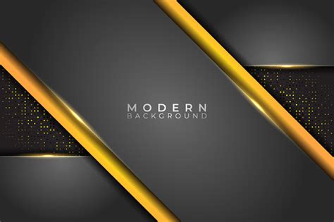 추상적 배경 현대 회색 대각선 금속 중복 레이어 빛나는 노란색 0명에 대한 스톡 벡터 아트 및 기타 이미지 0명 3차원 형태 강철 Istock