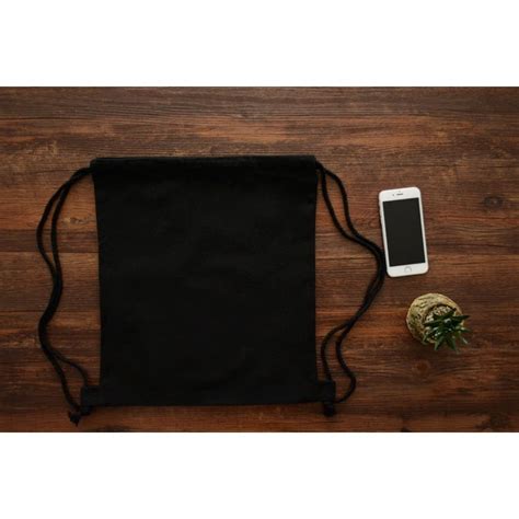 Canvas String Bag Plain Design Back Pack Katsa Bag Portable Drawstring