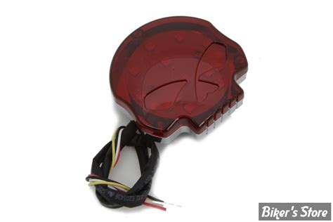 FEU ARRIERE TETE DE MORT BILLET SKULL MARKER LIGHT NOIR Biker S
