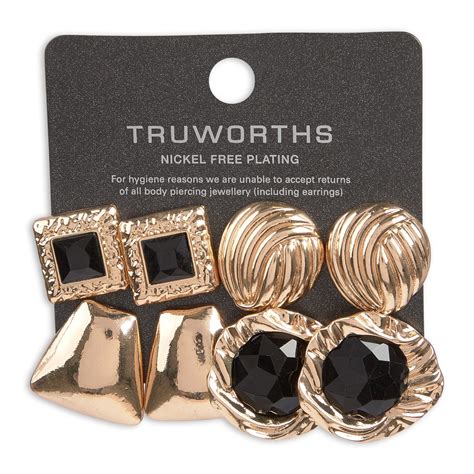 Pack Gold Statement Earrings Truworths