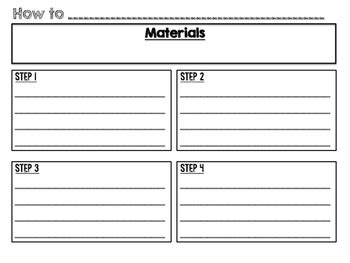 Procedural Text Writing Prompts By Giggling With Gardenhire TpT