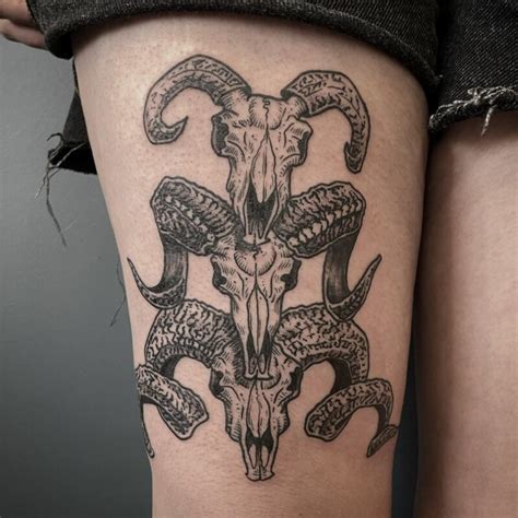 20 Remarkable Ram Skull Tattoo Designs That Command Attention