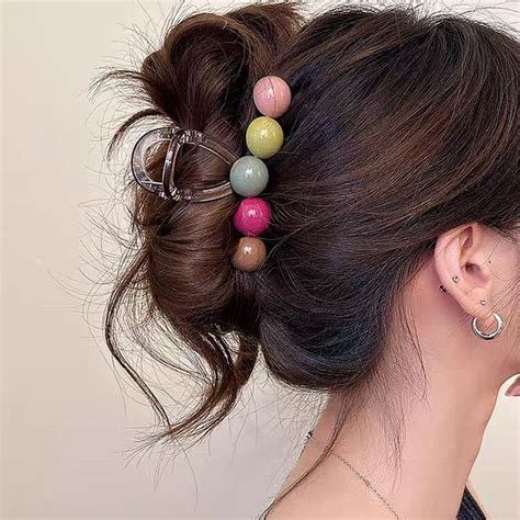 Sazymall 예쁜 캔디 하트 동글 왕볼 집게핀 여름 헤어 머리 삔 핫트랙스