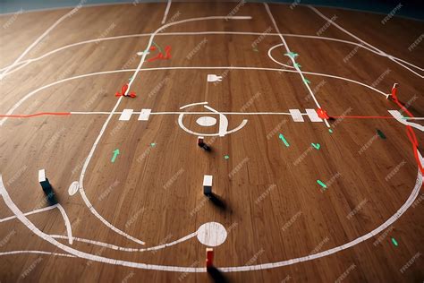 Strategy In Basketball With Tactics And Players Symbol Animation With Arrow Field Basketball