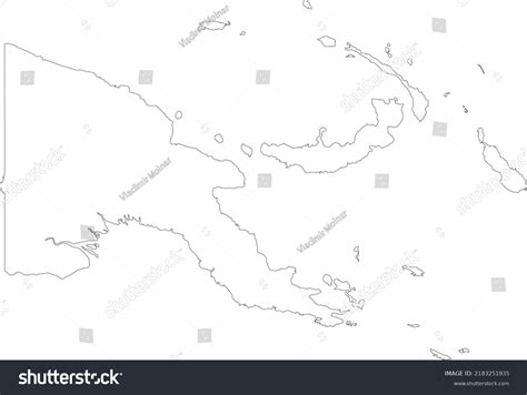 파푸아 뉴기니 지도의 벡터 일러스트레이션 스톡 벡터로열티 프리 2183251935 Shutterstock