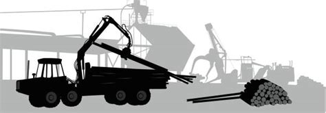 Silhouette Of Logging Truck Illustrations Royalty Free Vector Graphics