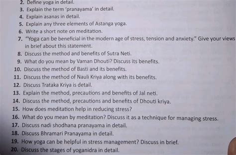 2 Define Yoga In Detail 3 Explain The Term StudyX