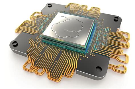 Computing Cloud Background White Chip Processor Stock Illustration Illustration Of Code Shape
