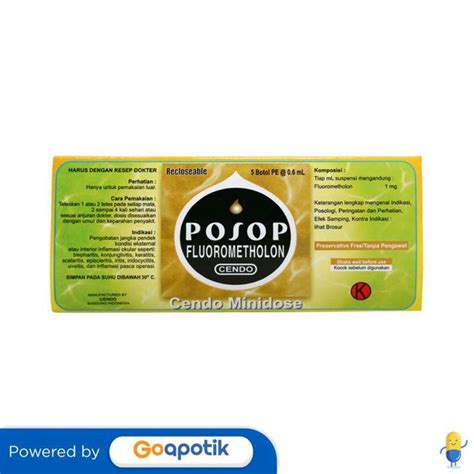 Jual Cendo Posop 5 X 0 6 Ml Minidose Di Seller Apotek Vita Depok