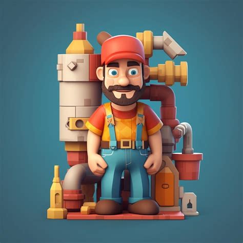 Premium Ai Image Low Poly Occupation Human 3d Character Illustration Cute Cartoon Stock Images