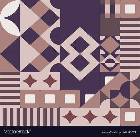 Abstract Geometric Grid Decorative Tile Design Vector Image