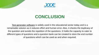 What Is A Question Paper Generator Software PPT