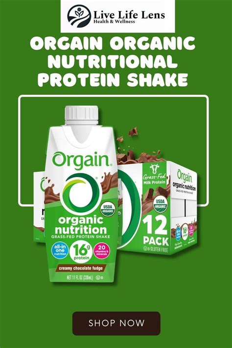 Orgain Organic Vegan Protein Shake Creamy Chocolate 20g Plant Based