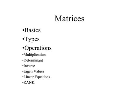 matrices and system of linear equations ppt