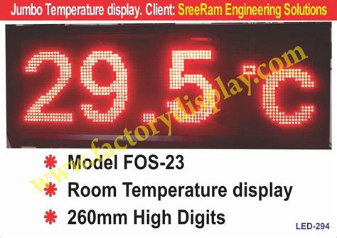 Led Temperature And Humidity Display Board Temperature Monitoring