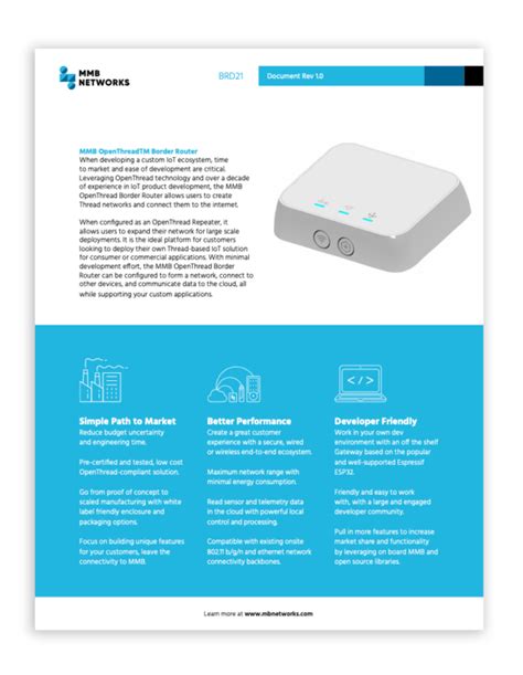 Mmb Thread Border Router Getting Started Guide Mmb Networks