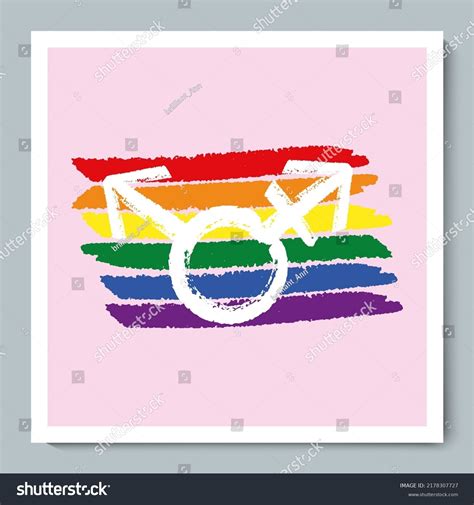 Rainbow Flag Gender Equality Male Lgbt Stock Vector Royalty Free