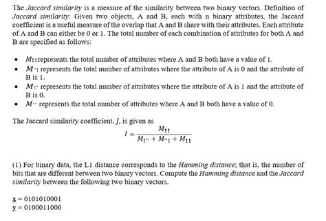 The Jaccard Similarity Is A Measure Of The Similarity Between Two