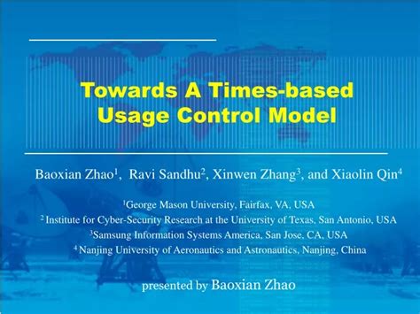 ppt towards a times based usage control model powerpoint presentation