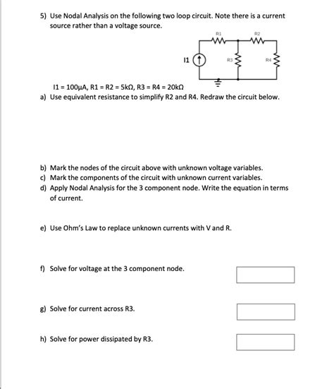 Solved Use Nodal Analysis On The Following Two Loop Circuit Note