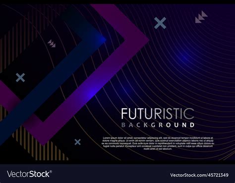 Futuristic Banner Background Template Abstract Vector Image