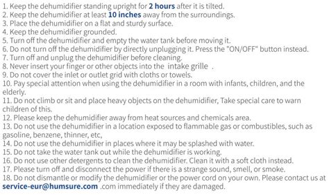 Humsure Ap10 2012e Dehumidifier 16l User Manual