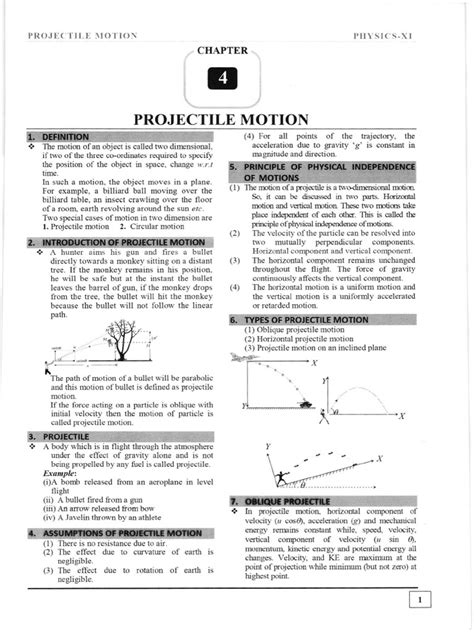 Chap 4 Projectile Motion Theory Pdf Quantity Metrology