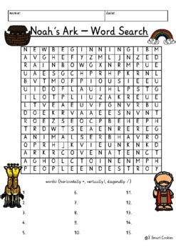 Story Of Noah S Ark Printable Word Search Puzzle Religion Noah Bible