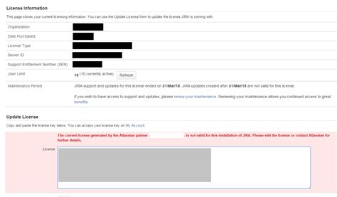 The Current License Generated By The Atlassian Partner Xxxx Is Not
