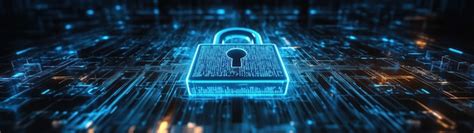 Cyber Security Network Technology Data Protection Technology Concept With Digital Blue Closed