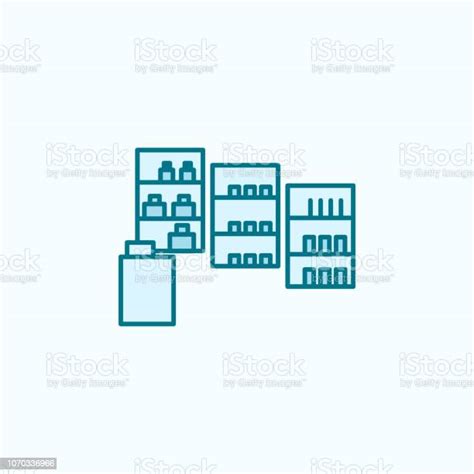 商店與計數器2彩色線圖示簡單的彩色元素插圖商店與櫃檯輪廓符號設計從商場設置向量圖形及更多圖示圖片 圖示 擱板架 蔬菜類 Istock