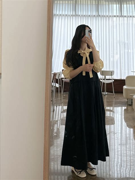 시그널원피스 먹색크림블랙 제이린