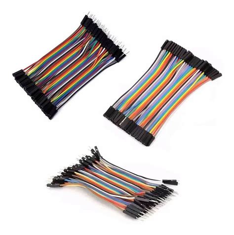 Kit 120 Cabo Jumper 10cm Mxf Mxm Fxf 40 De Cada Para Arduino Mercado