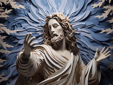 Premium Ai Image Jesus Christ In Paper Cut Style Paper Art