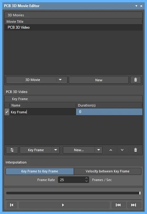 Making A Movie Of Your Board Using The PCB 3D Movie Editor Panel In