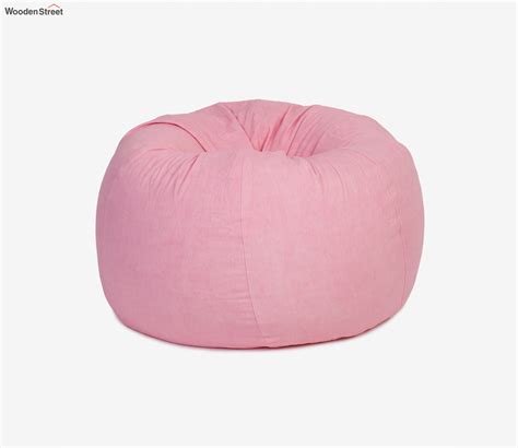 Buy Eyda Solid Cotton Bean Bag Cover Xxl Pink Online In India At