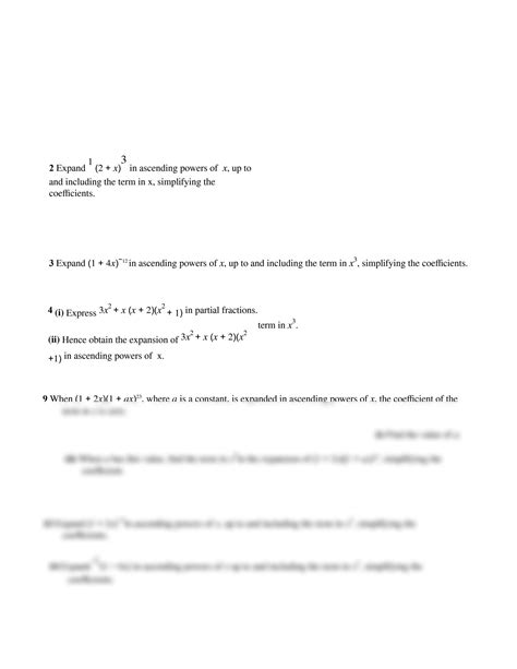 Solution Binomial Expansion Practice Studypool