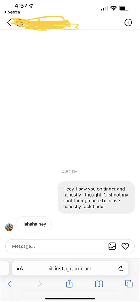 Her Tinder Bio Had Her Insta So I Dmed Her And Didnt Expect An Answer