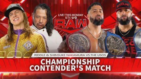 Riddle And Nakamura Vs The Usos Contract Signing Set For Wwe Raw