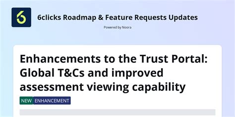 Enhancements To The Trust Portal Global Tandcs And Improved Assessment