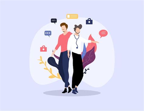 의사 간호사의 날 의사와 간호사 일러스트 벡터 디자인 프리미엄 벡터