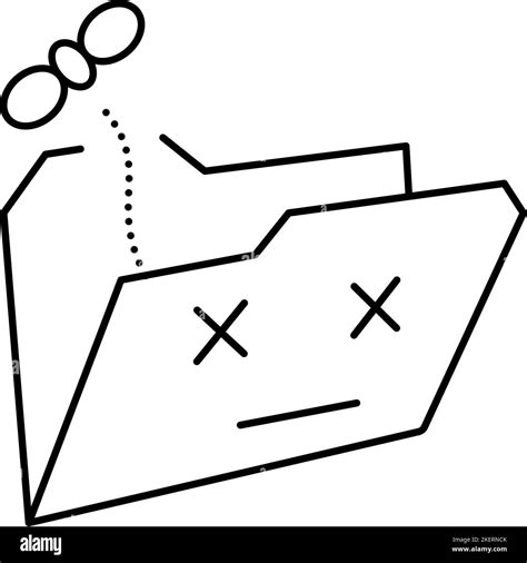 Empty Folder Line Icon Vector Illustration Stock Vector Image Art Alamy