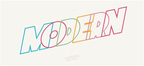 Premium Vector Vector Modern Font Colorful Line Style Modern