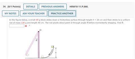 Solved In The Figure Below A Small G Block Slides Down Chegg