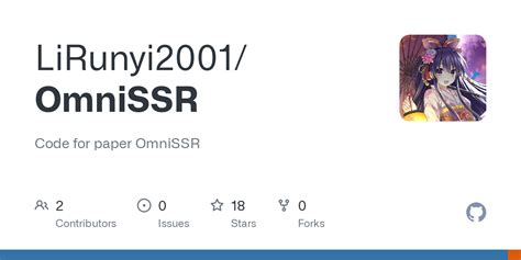 Github Lirunyi2001omnissr Code For Paper Omnissr