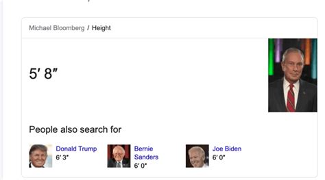 Michael Bloomberg Height How Tall Is Michael Bloomberg