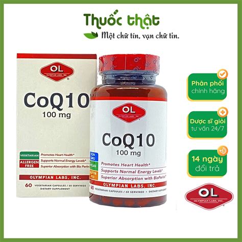 Viên Uống Bổ Tim Mạchbổ Sung Coenzyme Q10 Coq10 100mg Lọ 60 Viên