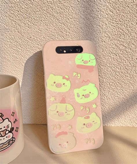 갤럭시 홀로그램 미니돼지 A70s A21s 러블리 A90 캐릭터 A80 돼지 A20 그라데이션 A50s 현채 A60 별 A50 A30 A10 펀칭 핑크 케이스 에이블리