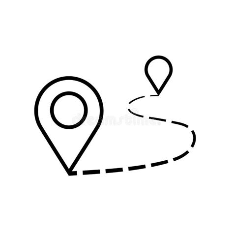 Distance Icon Illustration Isolated Vector Sign Symbol Stock Vector